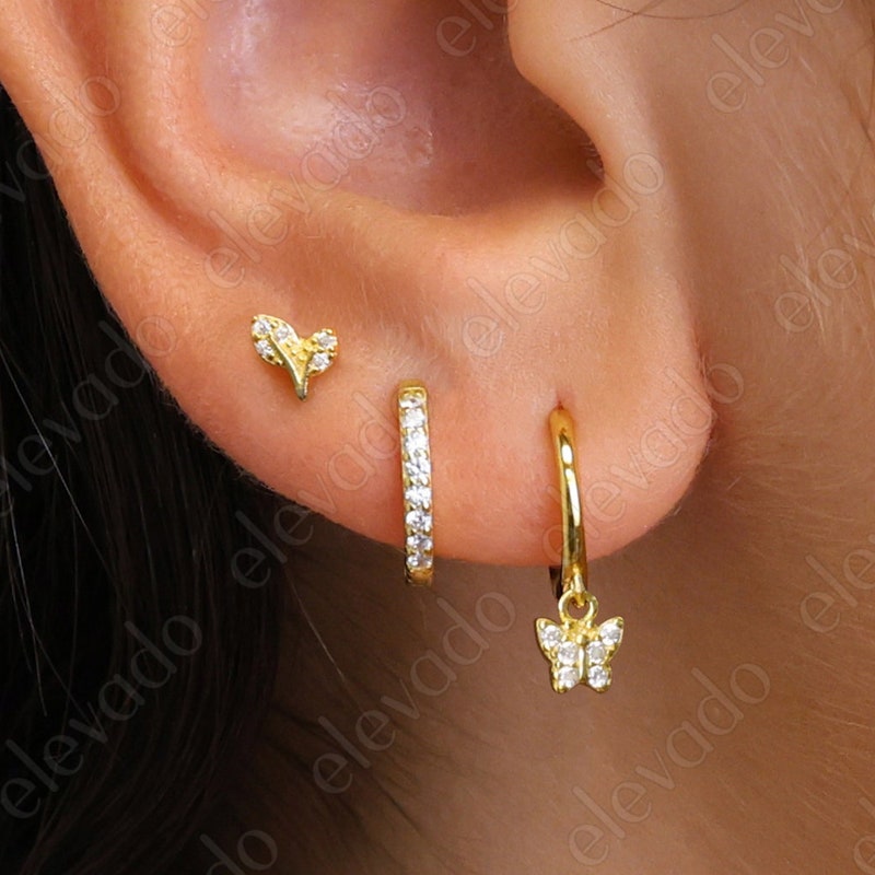 Black Hoop Earrings Nature - Etsy