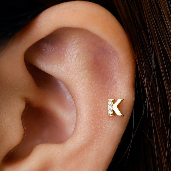 Letter C Stud Earring - Etsy