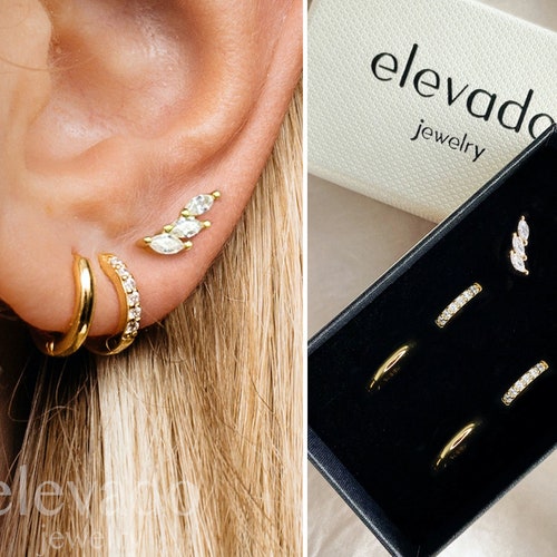 Dainty Everyday Ear Stack Set Gift for Her Bridesmaid Gift - Etsy