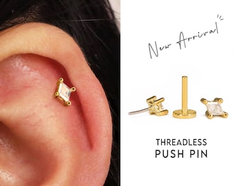 Push Pin Stud Earrings - Etsy