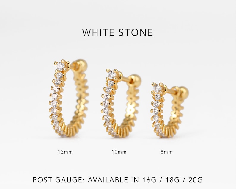 16G/18G/20G Everyday Gold Conch Cartilage Hoops Straight - Etsy