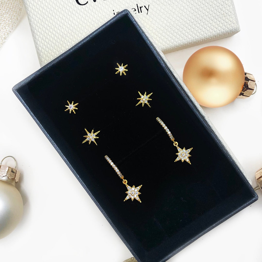 Star Earring Gift Set • Celestial Jewelry • Christmas Gift • Gift Ready ...