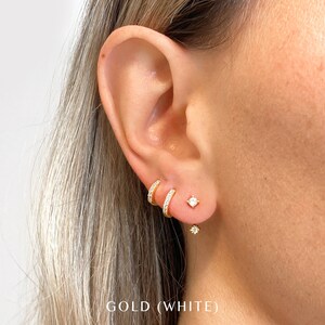 Black Front Back Earrings Black Ear Jacket Dainty Ear Jacket Gold ...