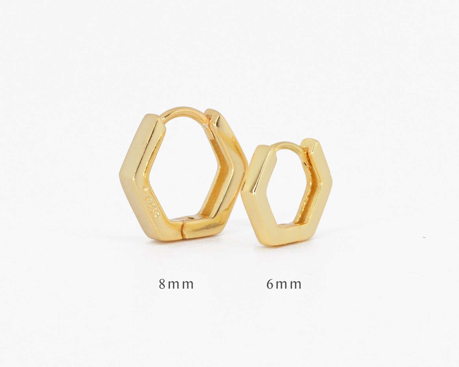 Hexagon Hoops Small Hoop Earrings Hoop Earrings Dainty - Etsy