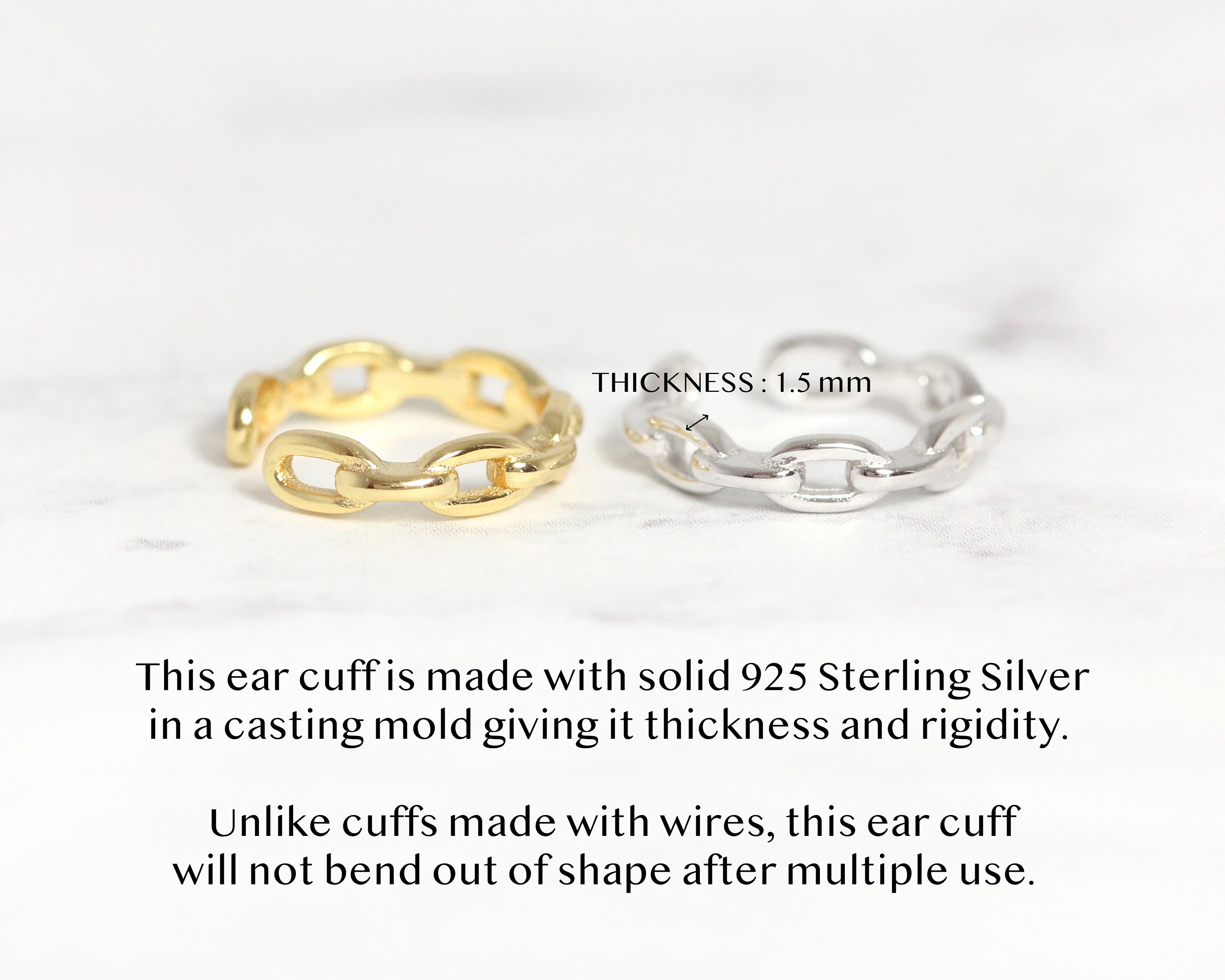 Chain Conch Ear Cuff No Piercing Silver Ear Cuff Conch - Etsy