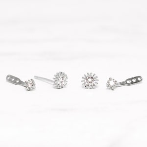 Sun Front Back Earrings Ear Jacket Dainty Ear Jacket Ear - Etsy