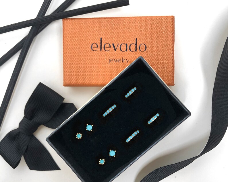 Turquoise Front Back Earring Gift Set • Turquoise Jewelry • Gift Ready ...