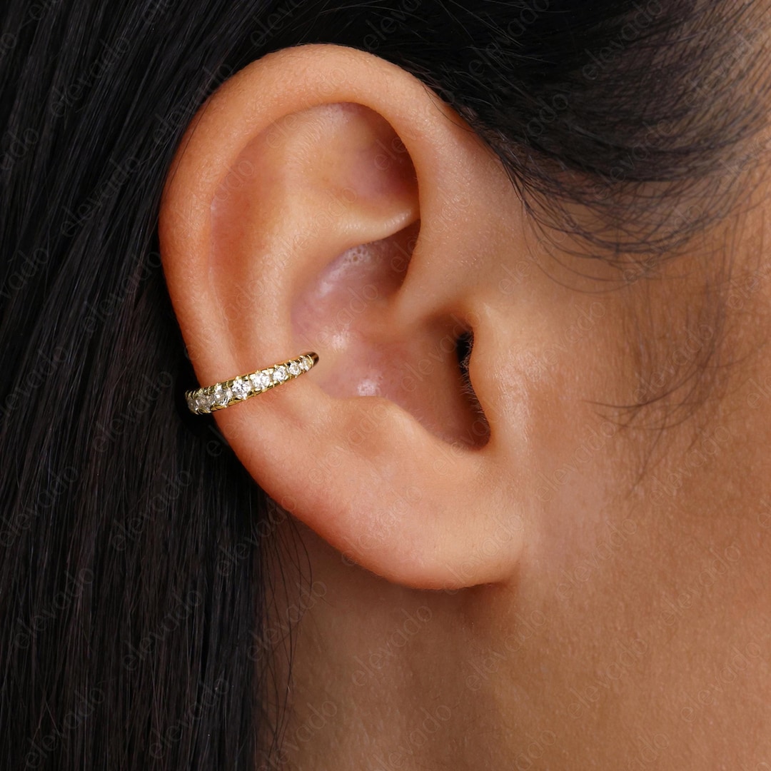 18G Paved Tapered Conch Clicker Hoops, Conch Hoop, Hoop Earring ...