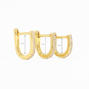 Straight Post Huggie Earrings • Straight Post Hoops • Small Hoop ...