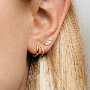 Everyday Hoop Earring Stack Set Gift for Her Bridesmaid - Etsy