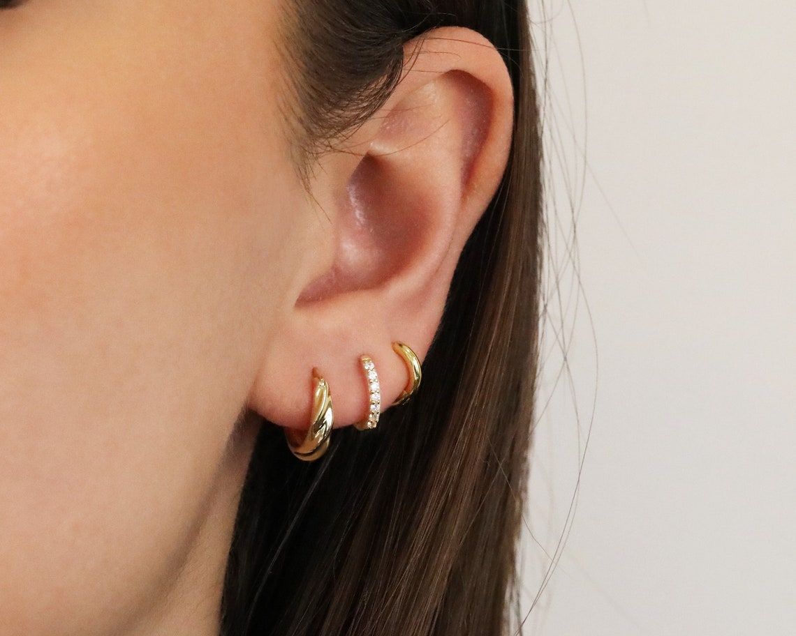 Huggie Hoop Stack Earring Gift Set Huggie Hoop Earrings - Etsy