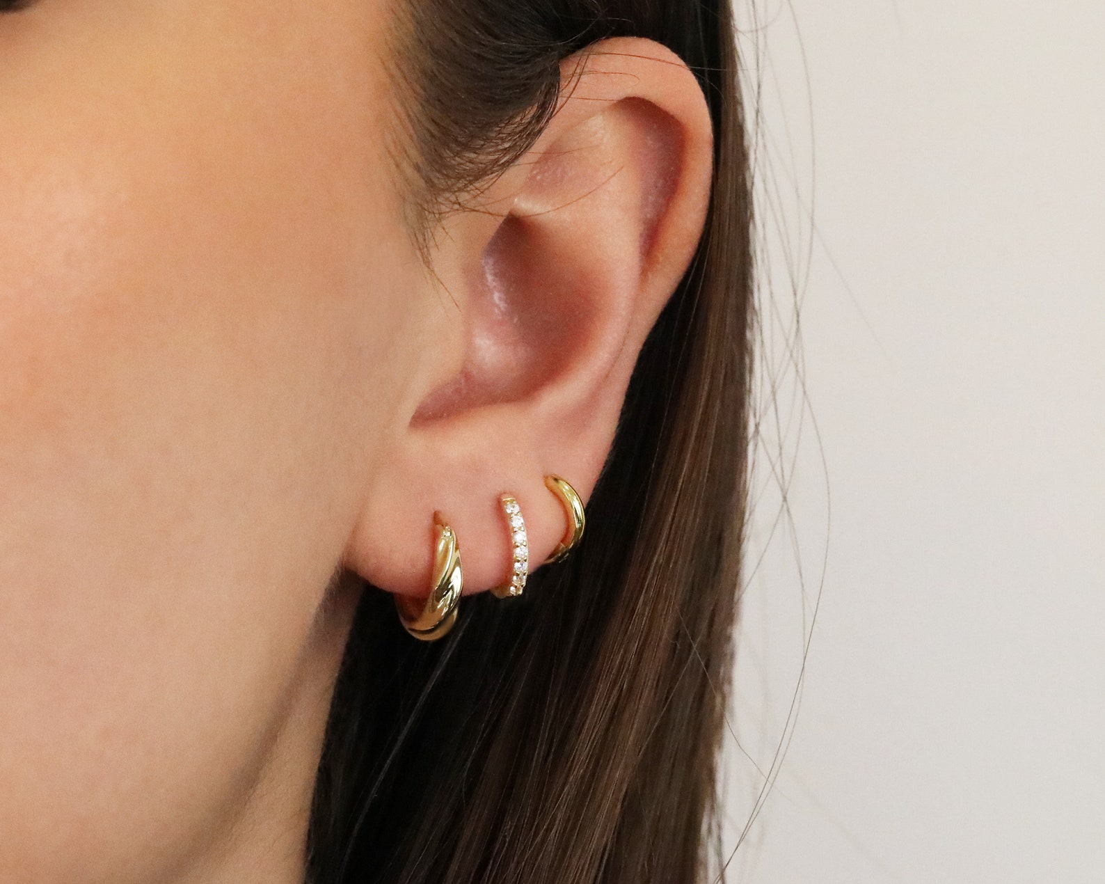 Huggie Hoop Stack Earring Gift Set Huggie Hoop Earrings - Etsy