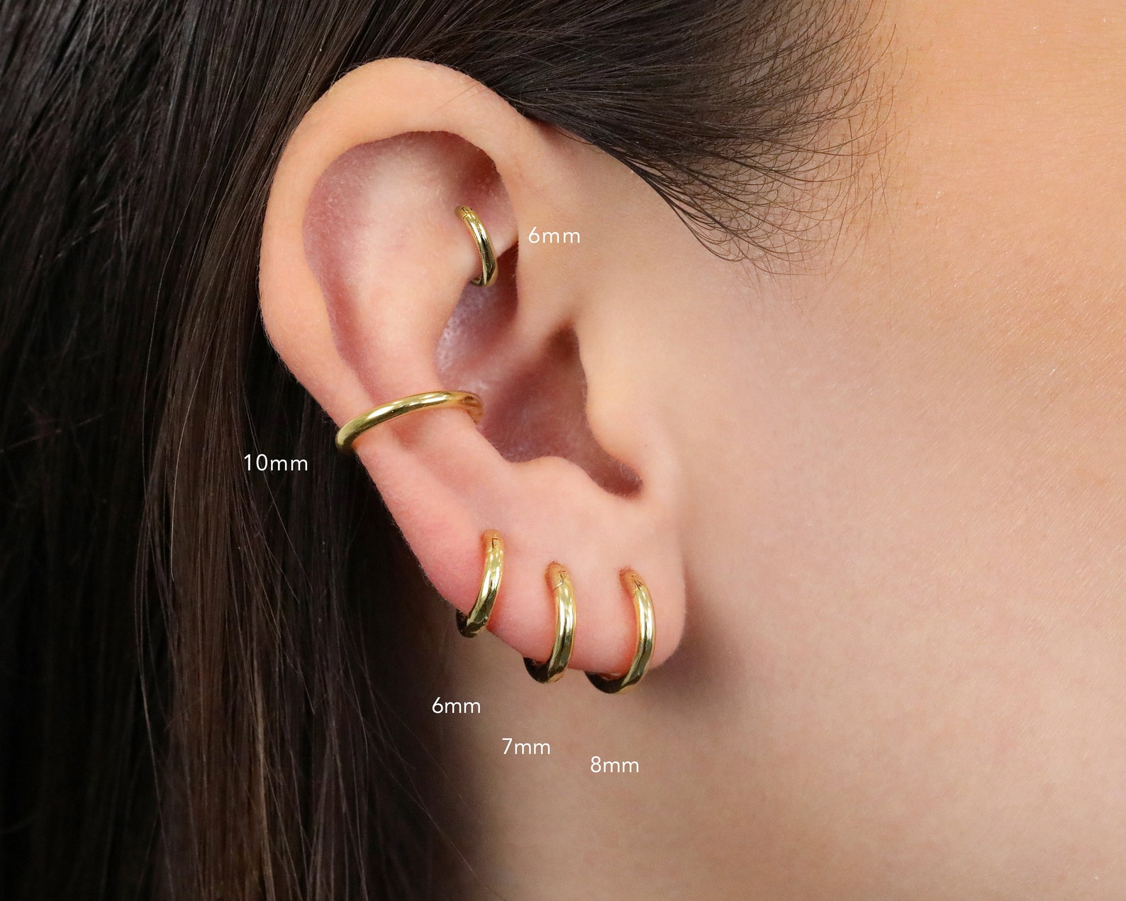 16G/18G/20G Solid Clicker Hoops CZ Hinged Clicker Hoops - Etsy