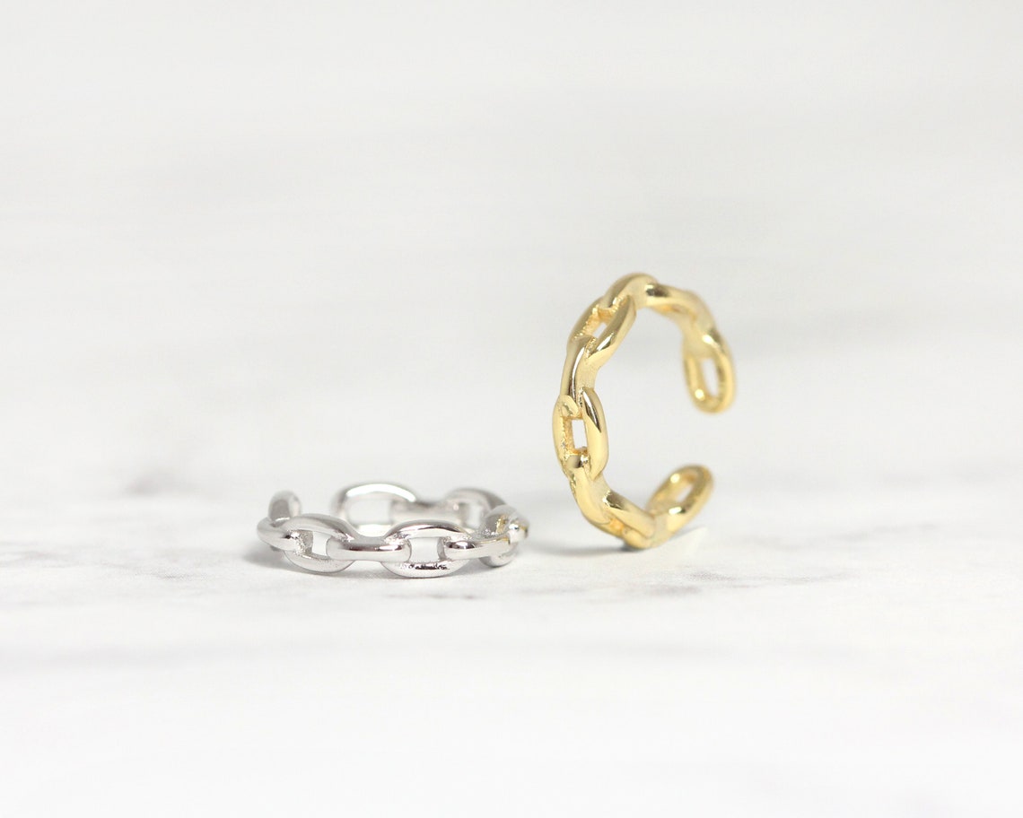 Chain Conch Ear Cuff No Piercing silver ear cuff conch | Etsy