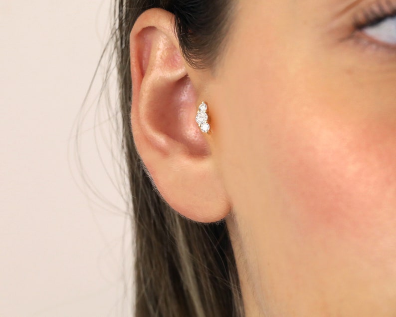 20G/18G Tiny Climber Cartilage Threadless Push Pin Earrings - Etsy