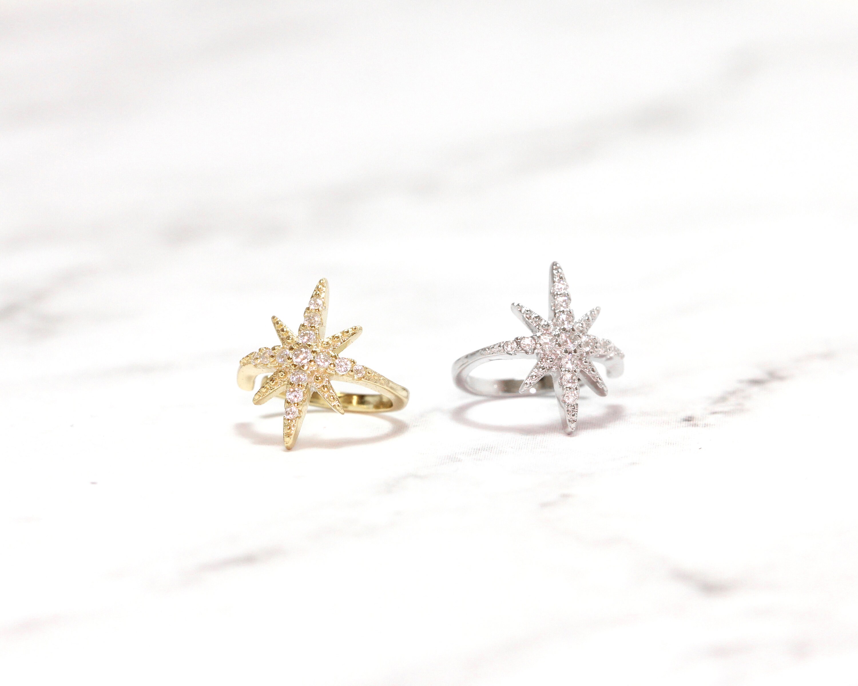 Star Ear Cuff No Piercing Starburst Ear Cuff Starburst - Etsy