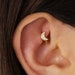 Tiny Moon Rook Hoop Earring • Helix Hoop • Rook Earring • Helix Diamond ...