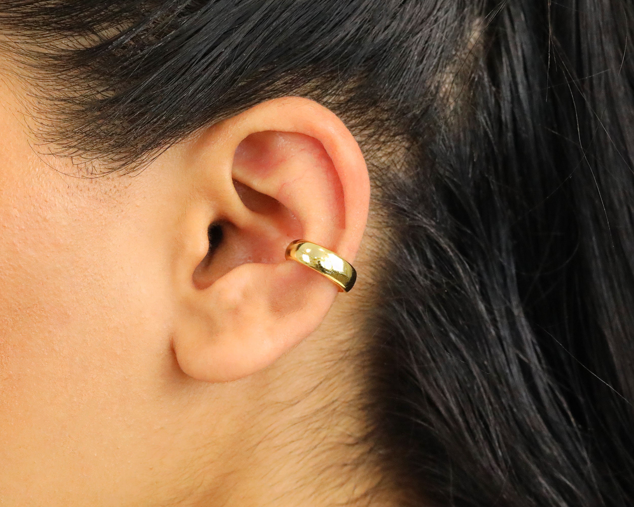 Thick Conch Hoop Earring Conch Ear Cuff No Piercing Gold - Etsy UK