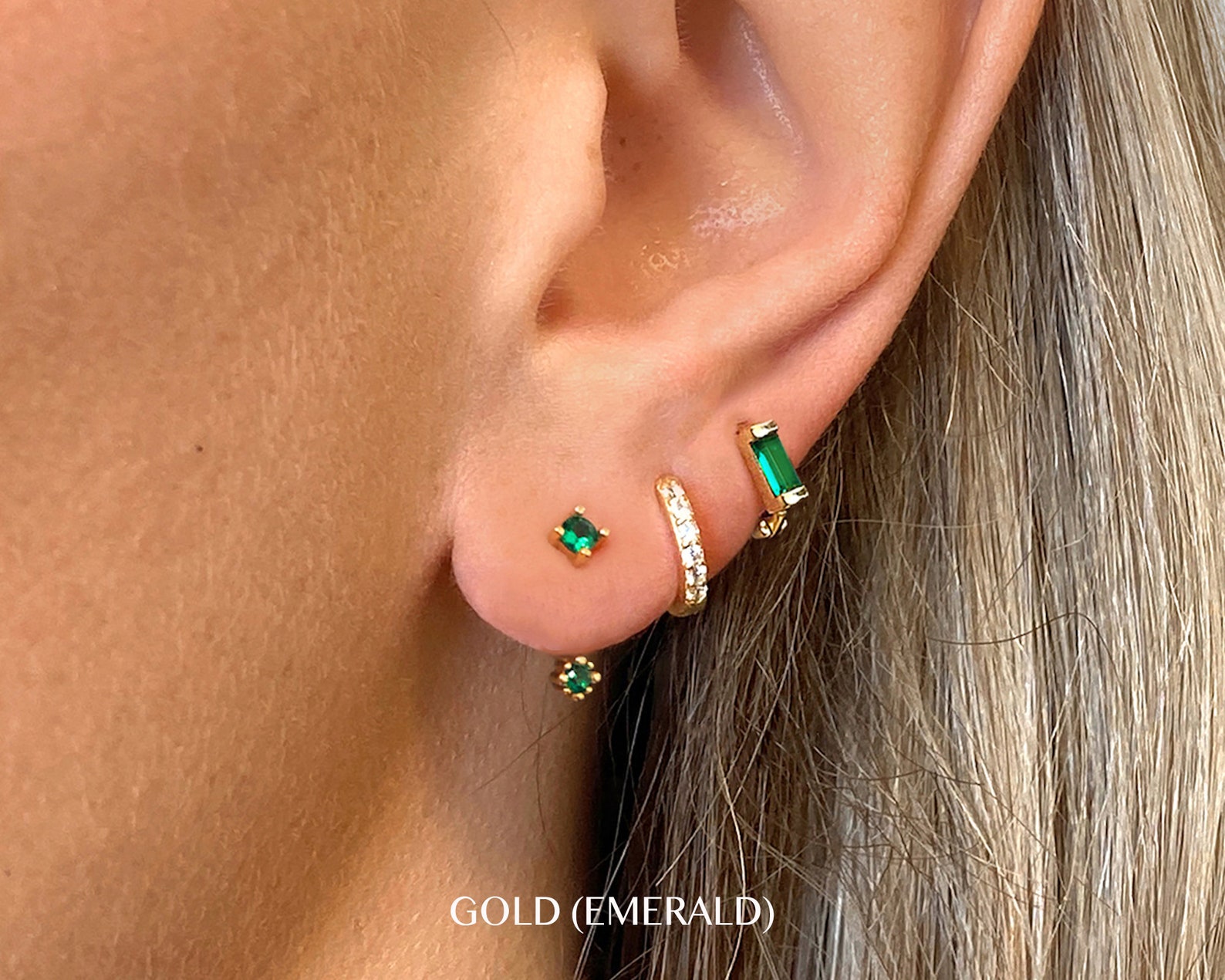 Black Front Back Earrings Black Ear Jacket Dainty Ear | Etsy