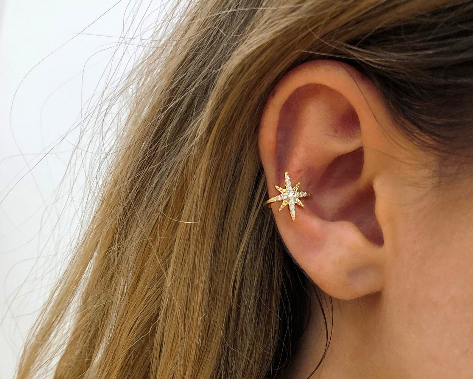 Star Ear Cuff No Piercing Starburst Ear Cuff Starburst - Etsy