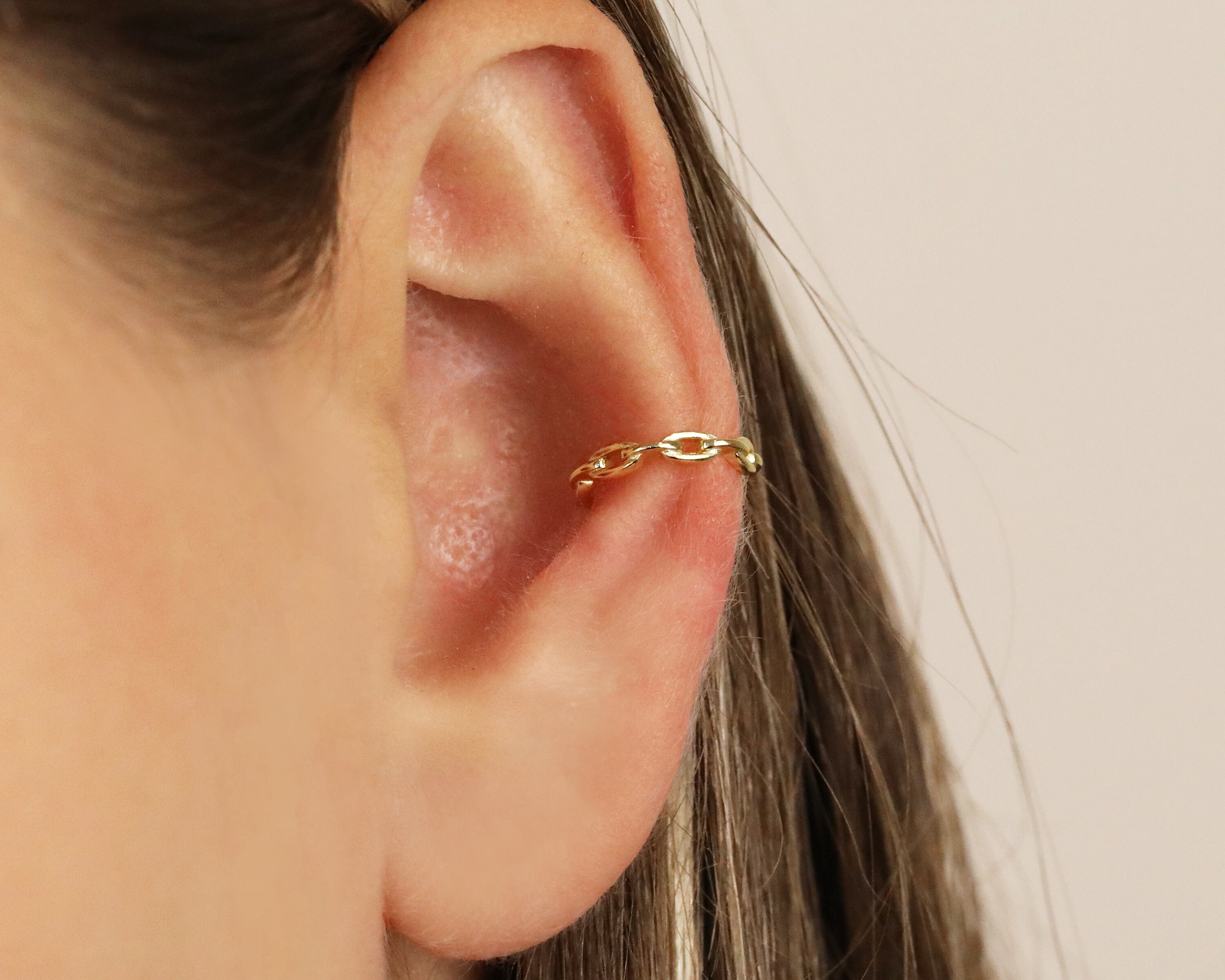 Chain Conch Ear Cuff No Piercing Silver Ear Cuff Conch - Etsy