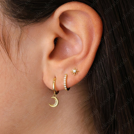 Moon earring set store