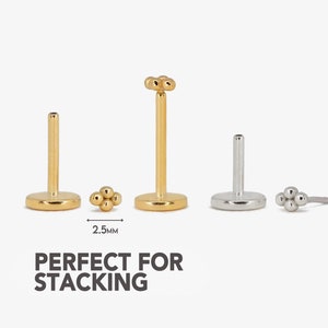 20G/18G Tiny Cartilage Threadless Push Pin Earrings • Gold Conch ...