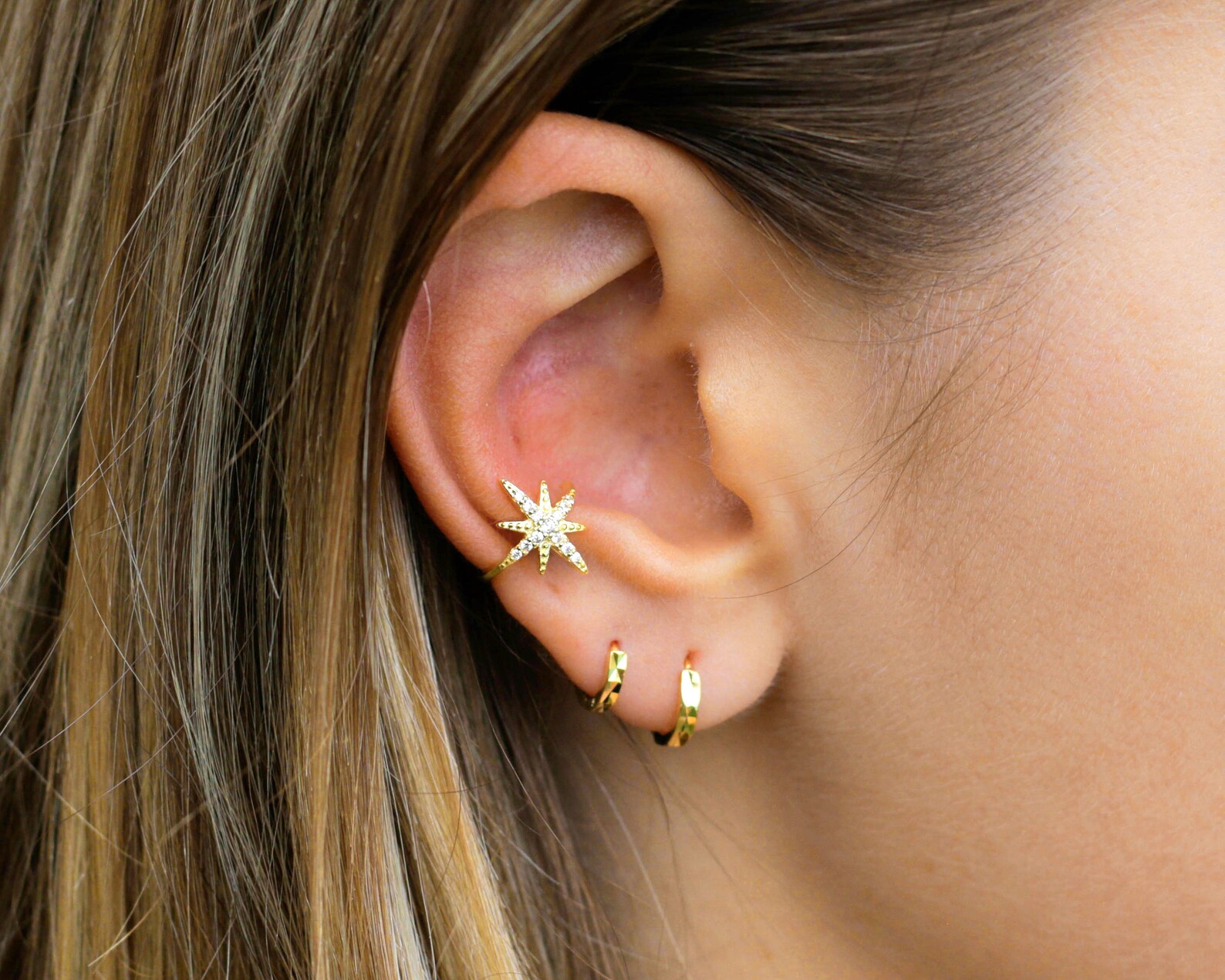 Star Ear Cuff No Piercing Starburst Ear Cuff Starburst - Etsy