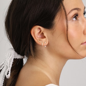 Front Back Earring Set • Ear Jacket • Dainty Ear Jacket • Gold Earrings ...