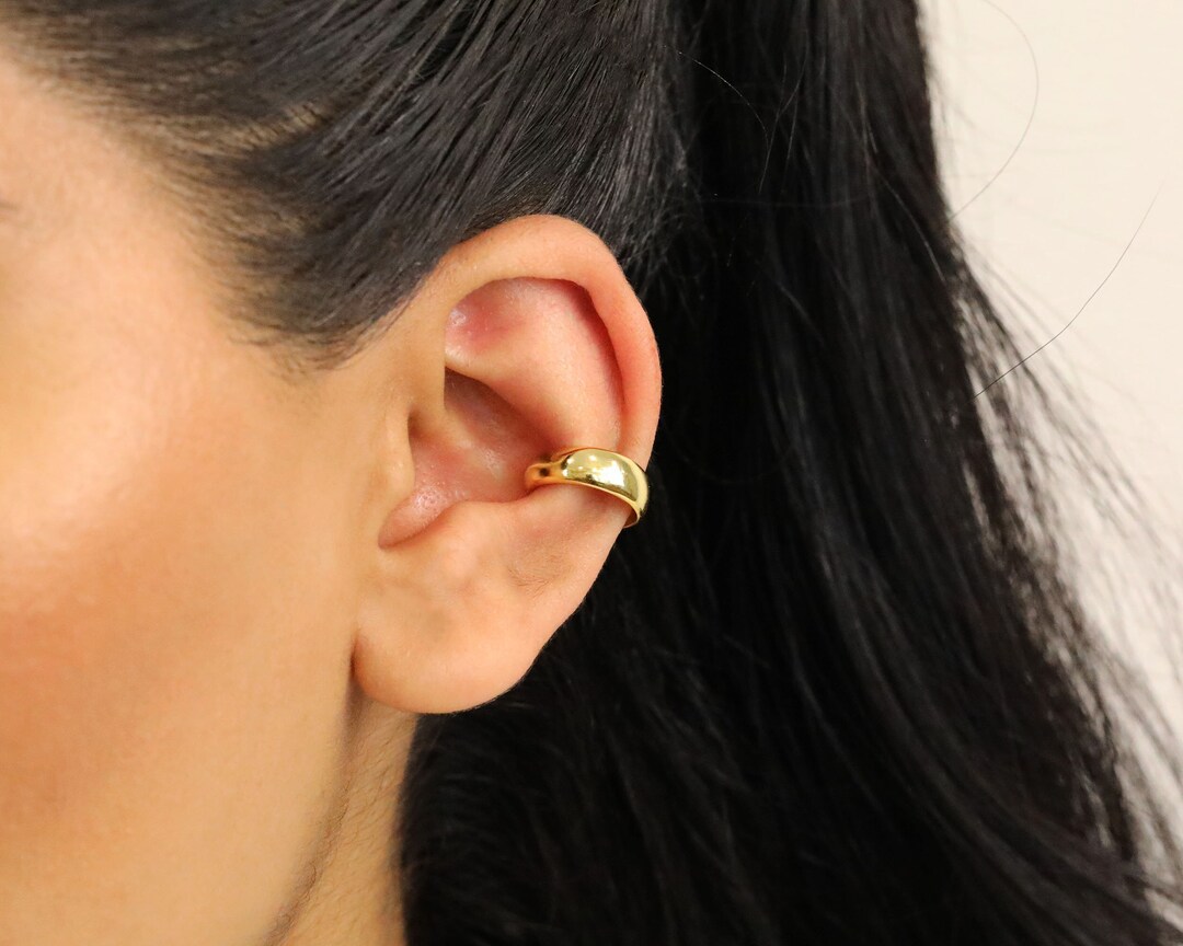 Thick Conch Hoop Earring Conch Ear Cuff No Piercing Gold - Etsy