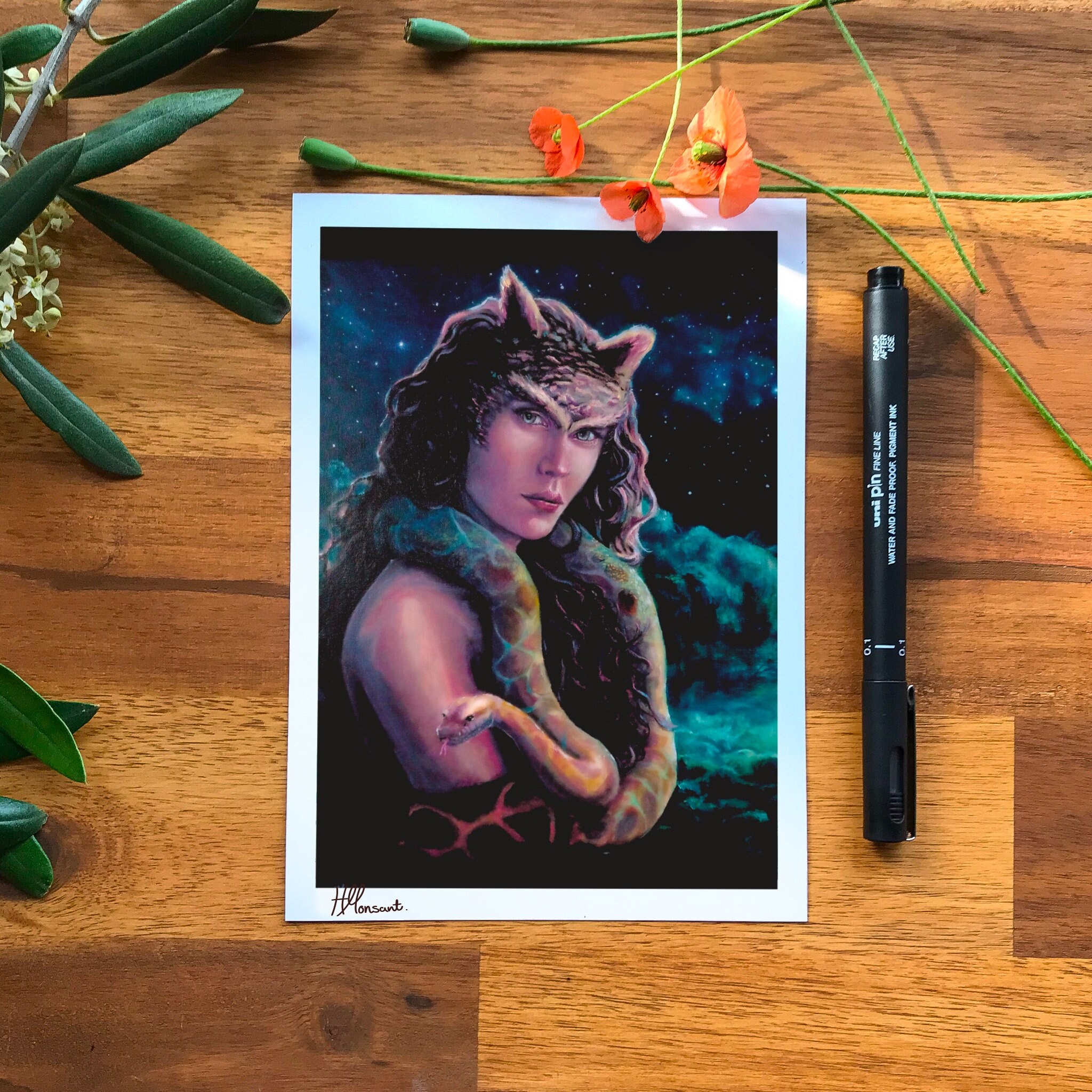 Lilith Mini Print: Fantasy Art Print Folklore Print Myths - Etsy