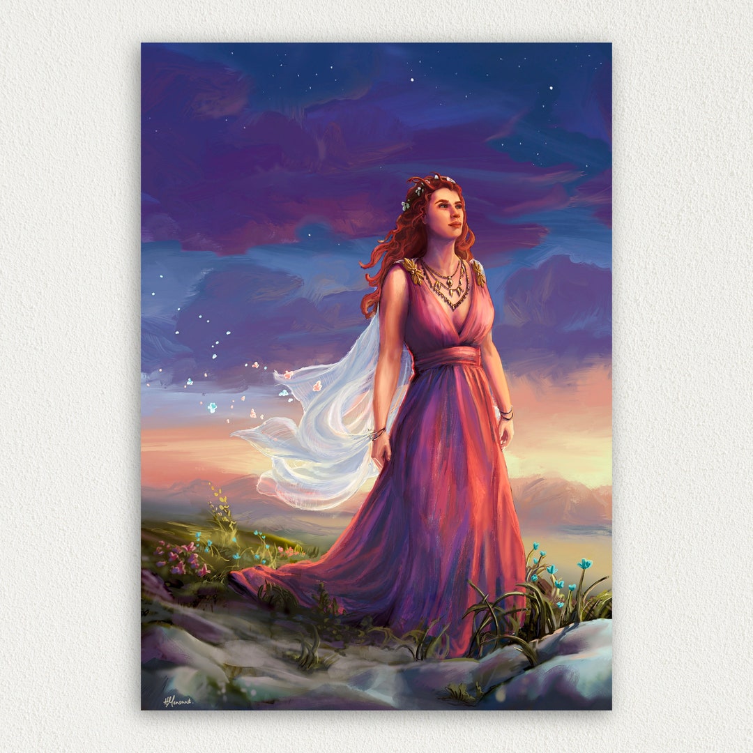 Rise of Persephone, Fantasy Art Print, Hades and Persephone Art, Greek ...