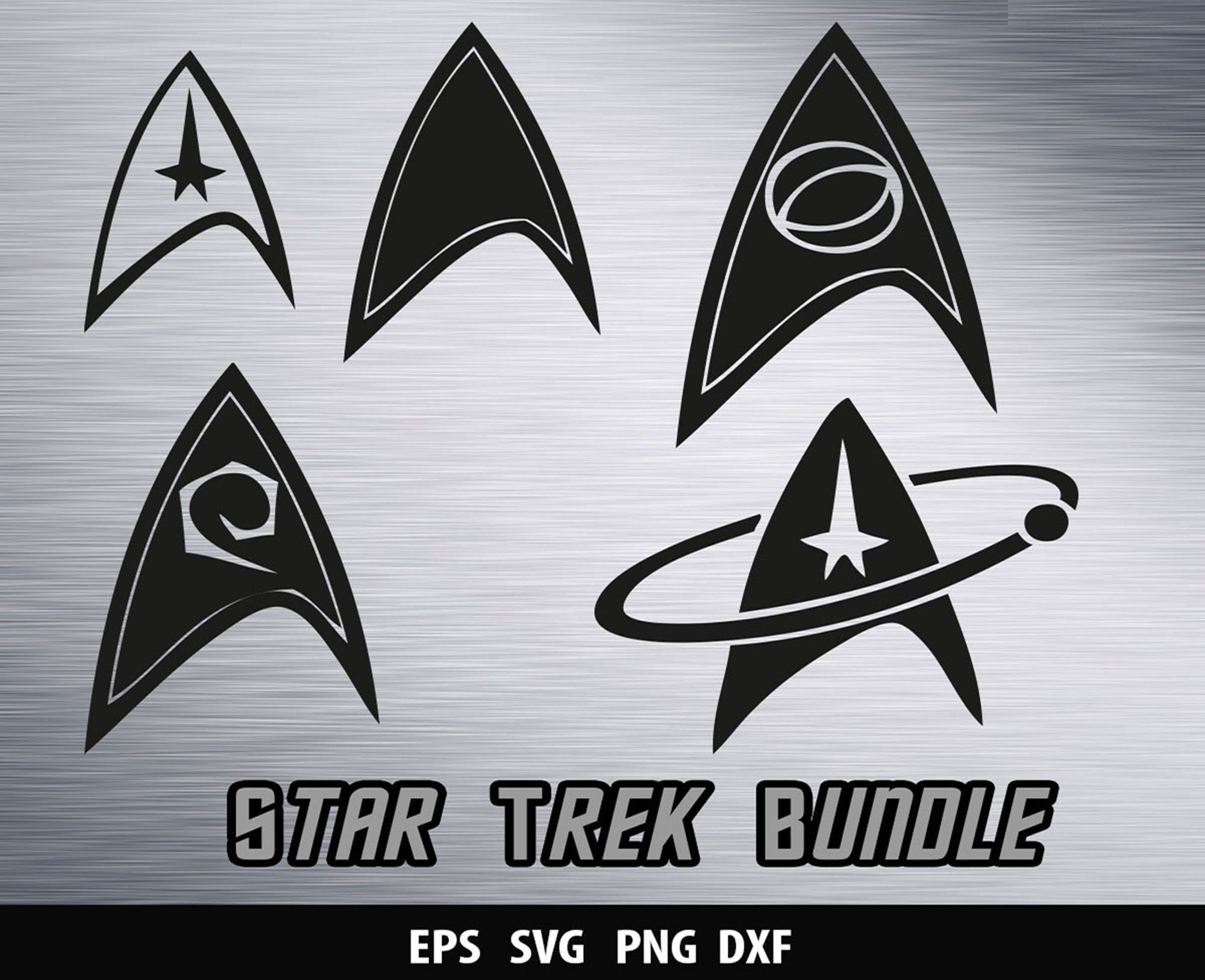Star Trek Badge SVG Bundleclipart svg files for silhouette | Etsy