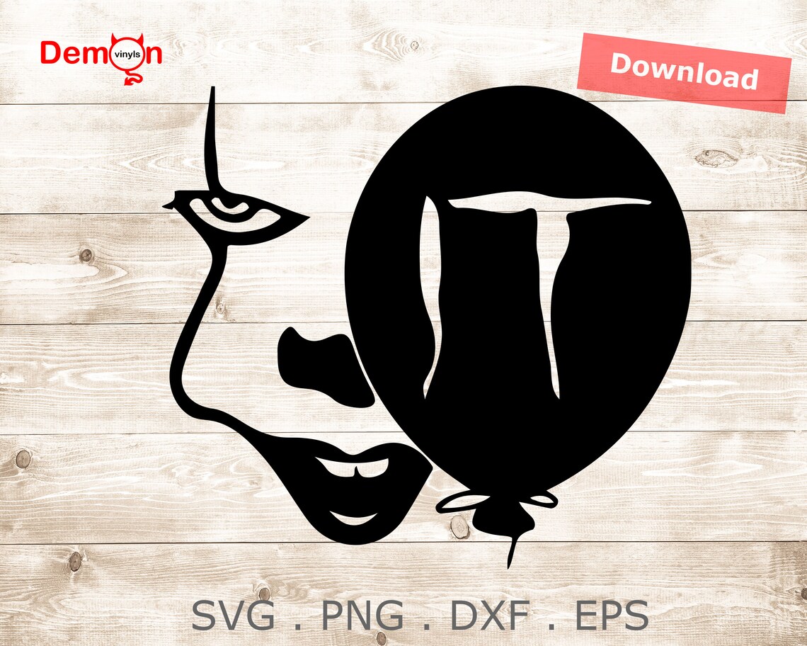 Clown Pennywise it Horror Cut File For Silhouette Cricut | Etsy