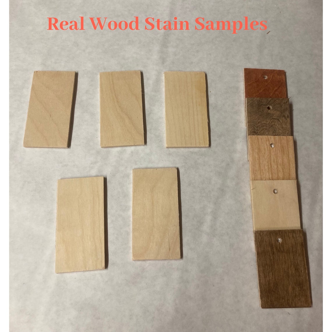 STAIN SAMPLES Real Wood Stain Swatches | Etsy Canada