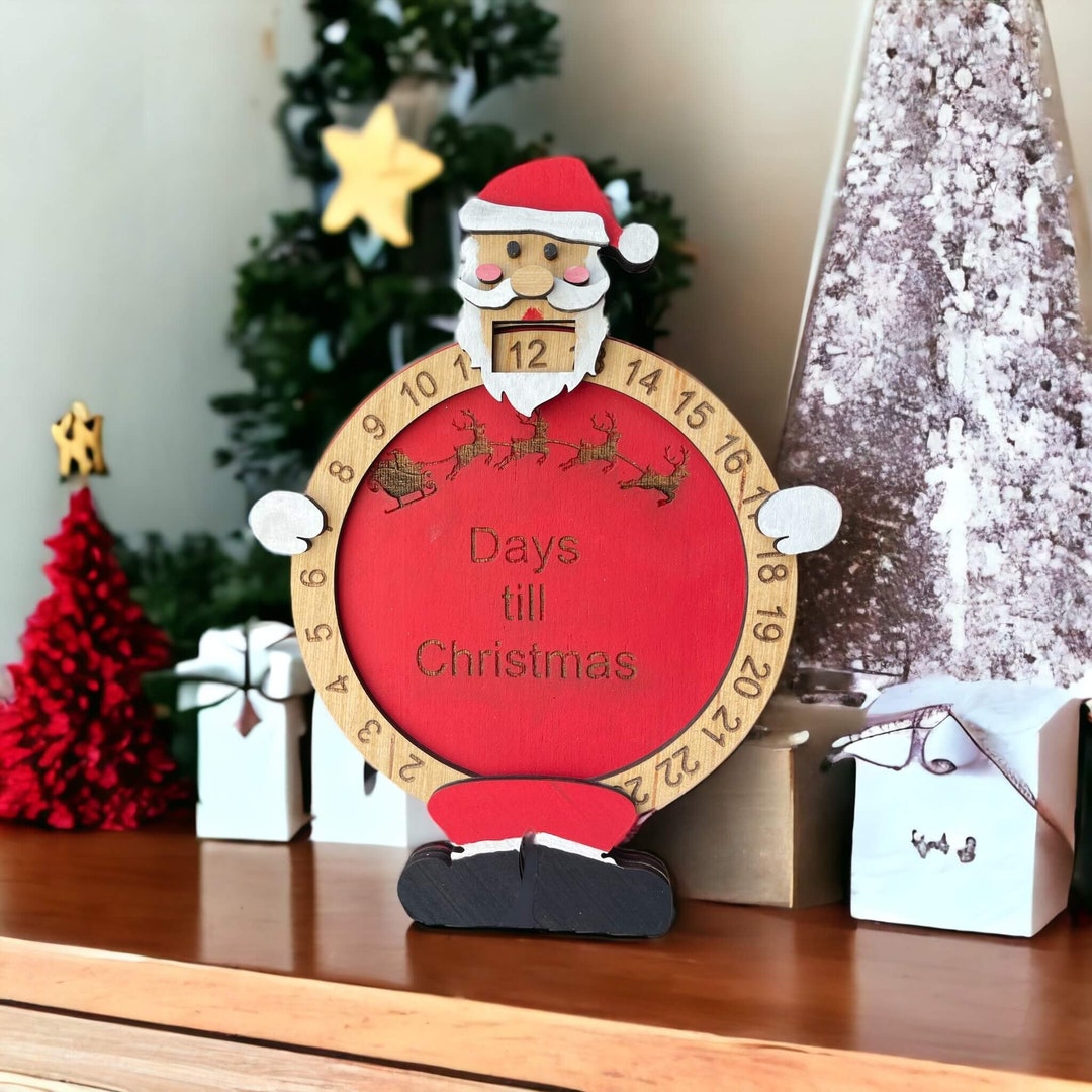 Santa Christmas Countdown Days Till Christmas Countdown - Etsy