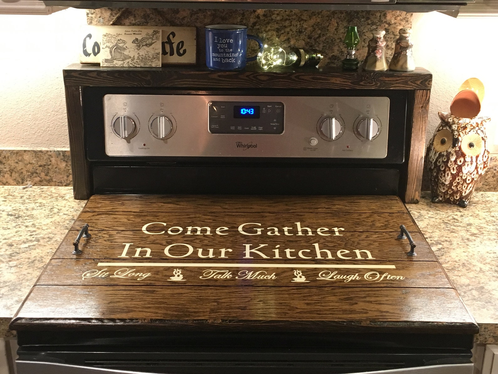 Rustic Farmhouse Spice Rack Shelf Over the Stove Shelf | Etsy