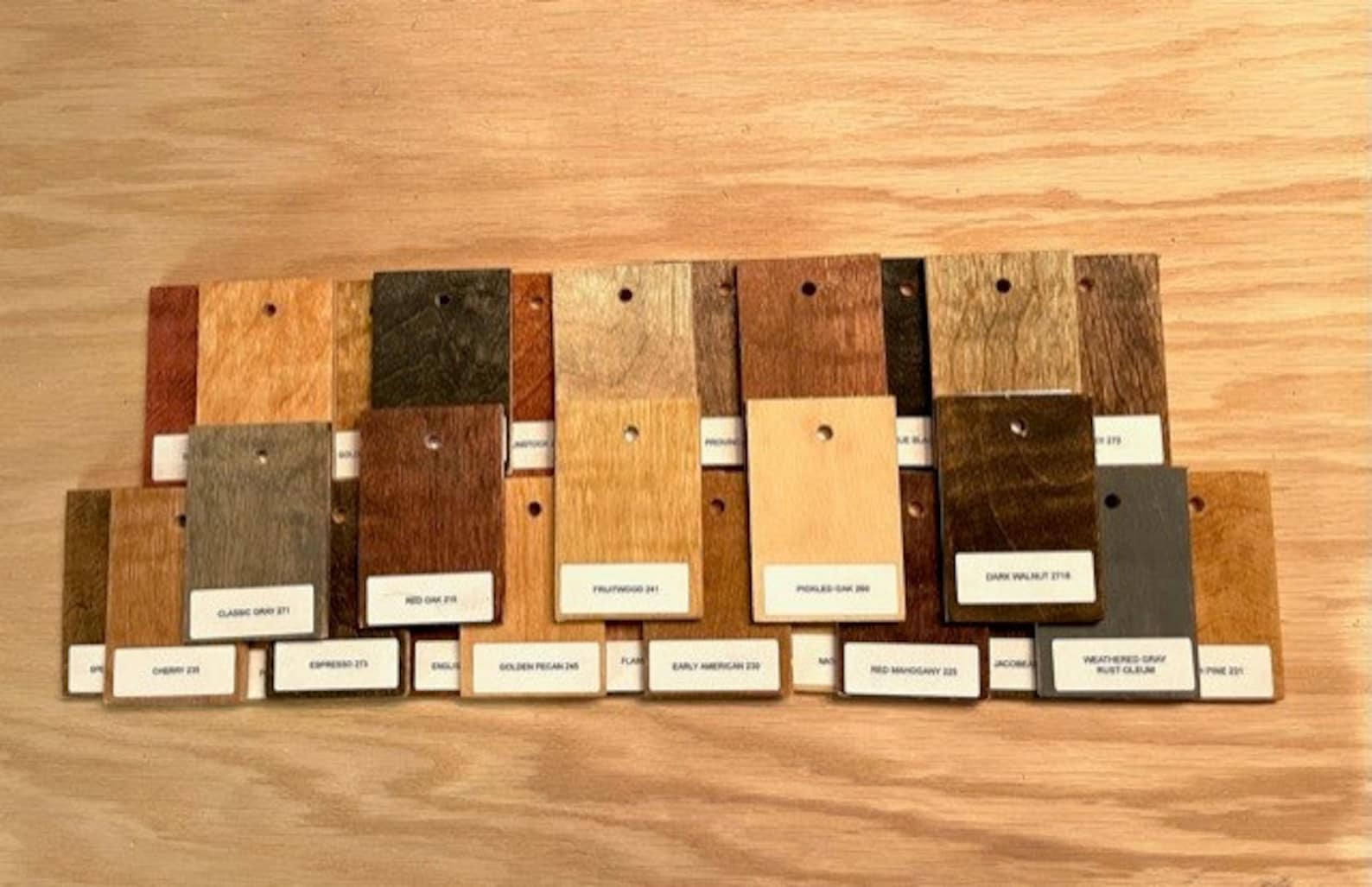 STAIN SAMPLES Real Wood Stain Swatches DIY Stain Sample Set - Etsy