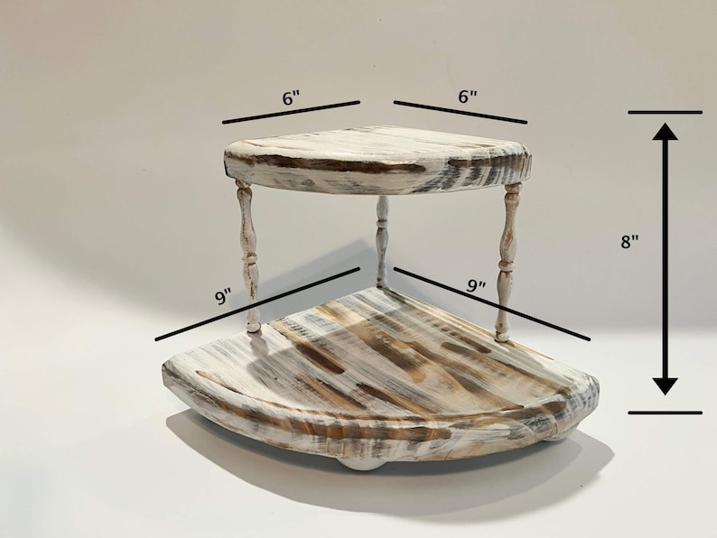 Tiered Tray Decor Riser Wood in Farmhouse Distressed - Etsy