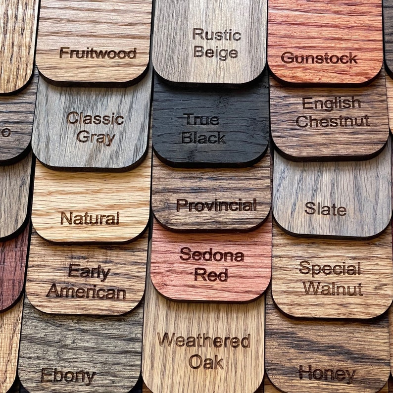 Real Wood Stain Sample Set: Oak, Maple, Alder, and More - Etsy