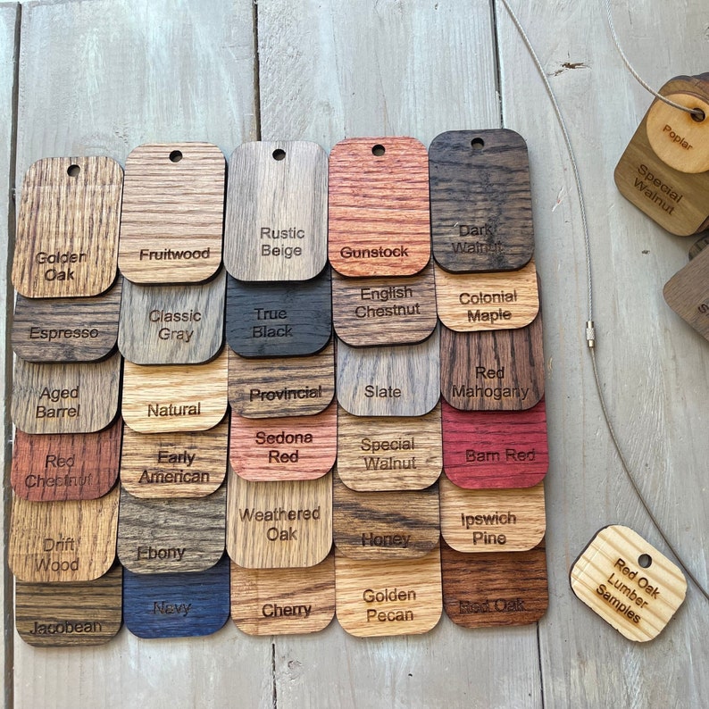 STAIN SAMPLES, Real Wood Stain Swatches - Etsy