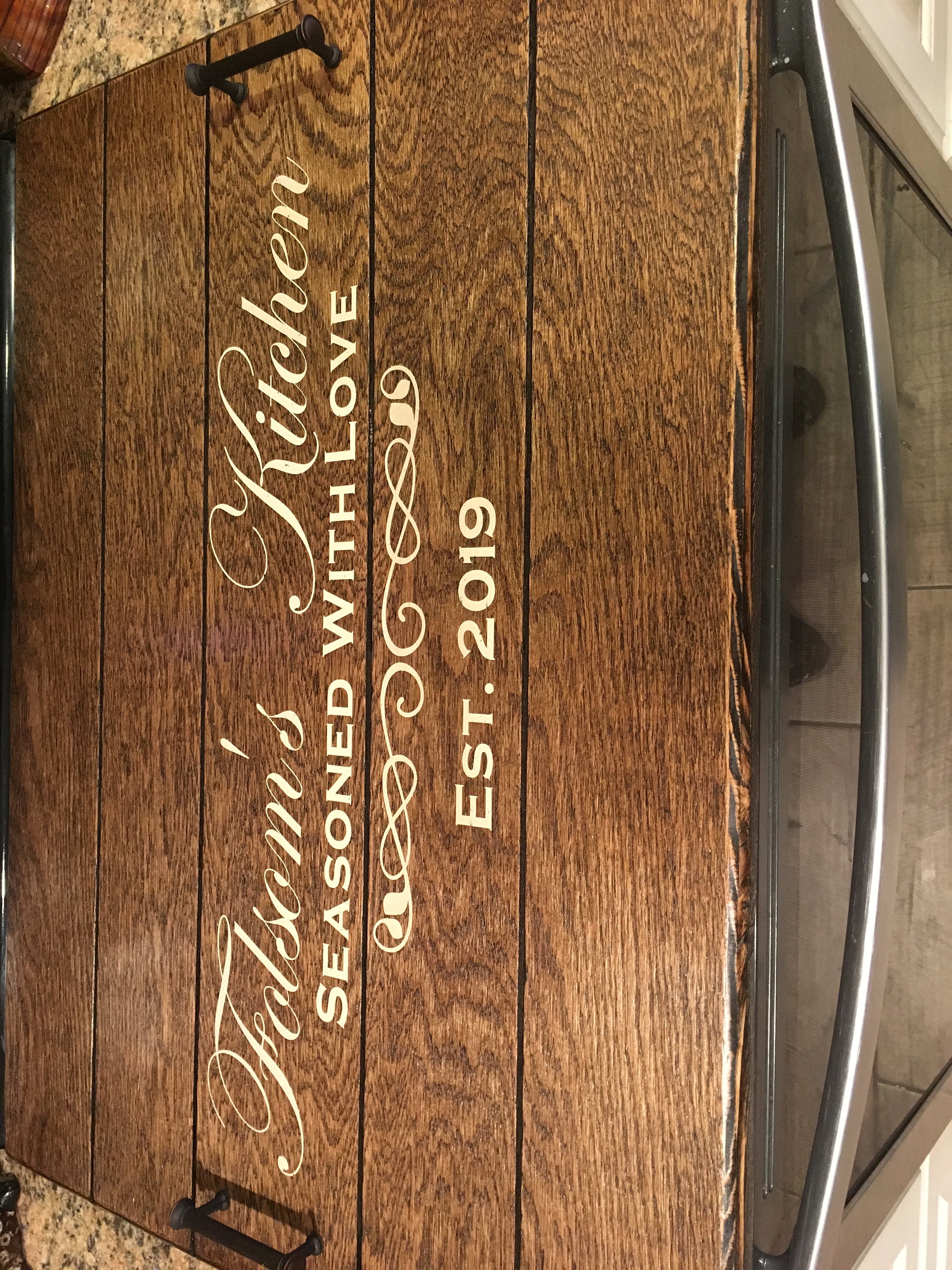 Stove Top Cover Rustic Family Stovetop Topper/cover/serving - Etsy