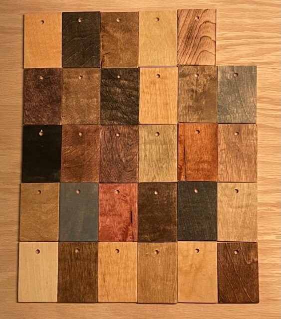 STAIN SAMPLES Real Wood Stain Swatches - Etsy UK