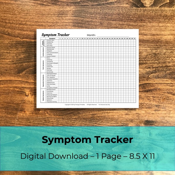 Symptom Tracker - Etsy