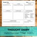 Printable & Fillable Thought Diary - Etsy