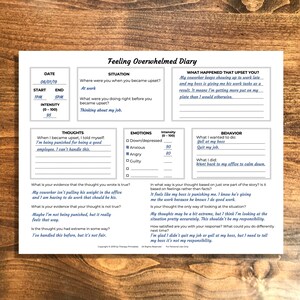 Printable & Fillable Feeling Overwhelmed Diary - Etsy