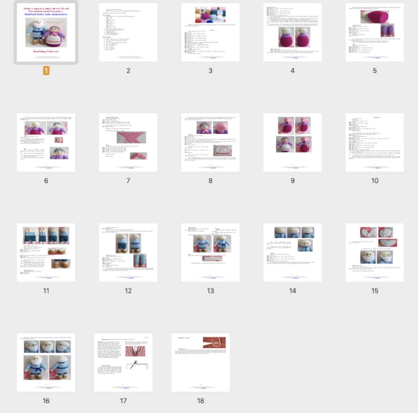 K056 Knitting Pattern - Turnip Fairy Tale Set of Toys: Cat, Dog, Mouse ...