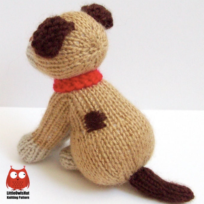 K003 Knitting Pattern - Dogs With Bowls and Bones Soft Toy - Amigurumi ...