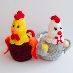 K012 Knitting Pattern - Chicken Hen and Rooster Soft Toys - Amigurumi ...