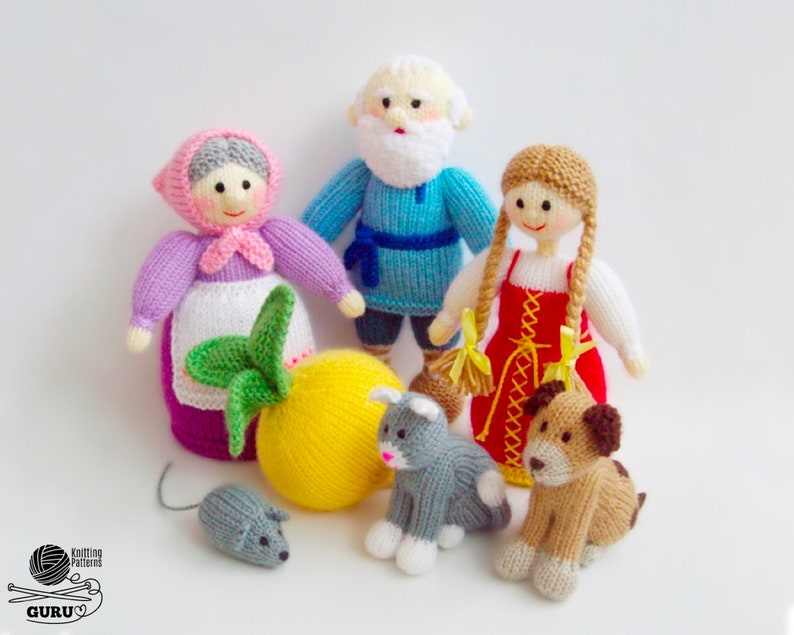 K056 Knitting Pattern Turnip Fairy Tale Set of Toys: Cat - Etsy UK
